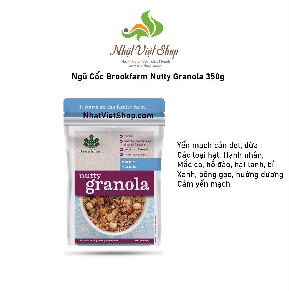 Ngũ Cốc Brookfarm Nutty Granola 350g